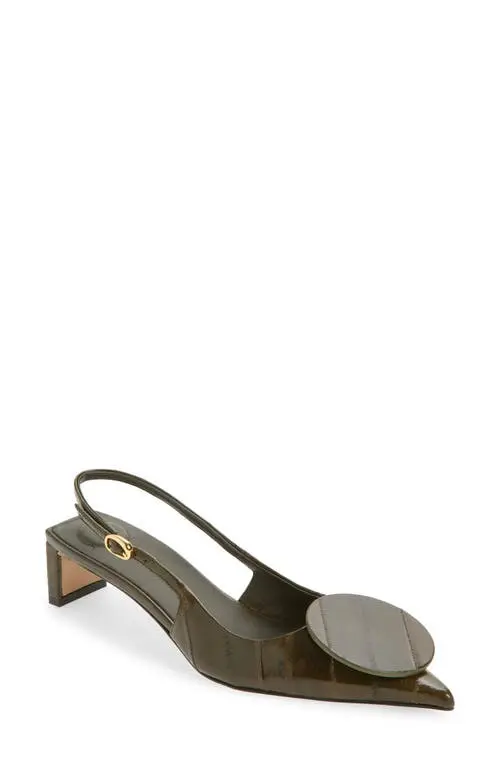 Jacquemus Les Duelo Mismatched Kitten Heel Slingback Pumps