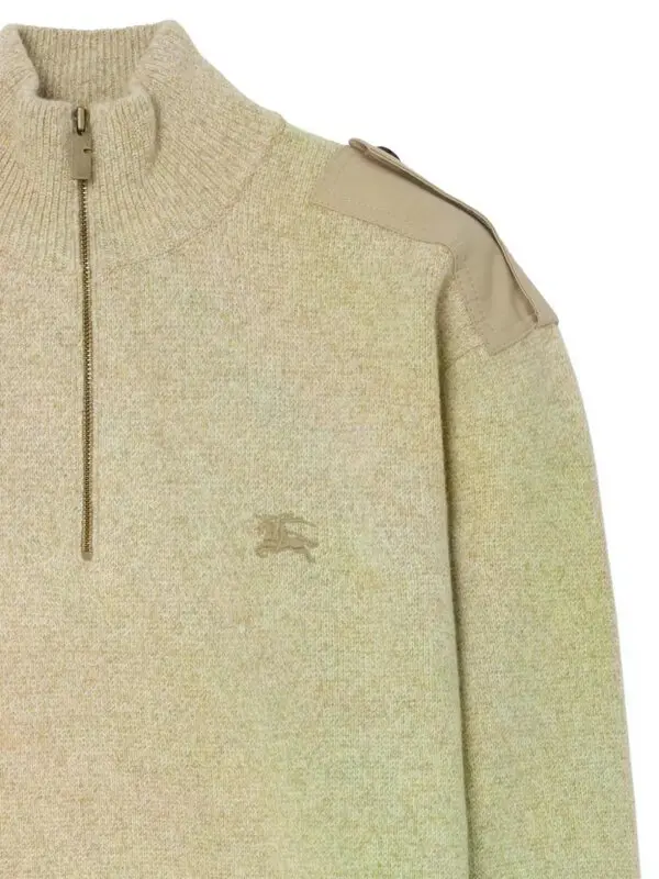 Burberry Funnel-neck Equestrian Sweater