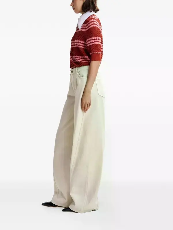 Essentiel Antwerp Striped T-shirt With Embellished Collar