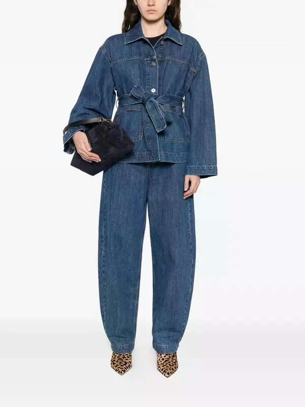 P.a.r.o.s.h Belted Denim Jacket