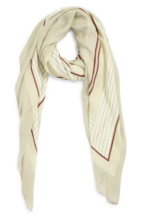 Rag & Bone Pinstripe Square Scarf - Sage