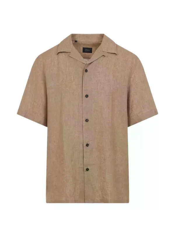 Brioni Short-sleeve Linen Shirt