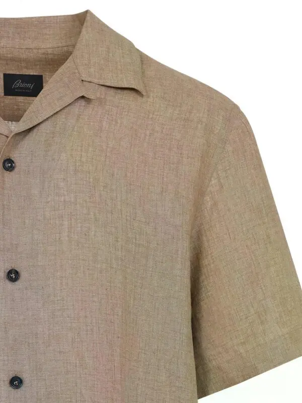 Brioni Short-sleeve Linen Shirt