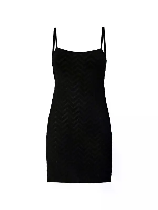 Missoni Chevron-pattern Minidress - Black