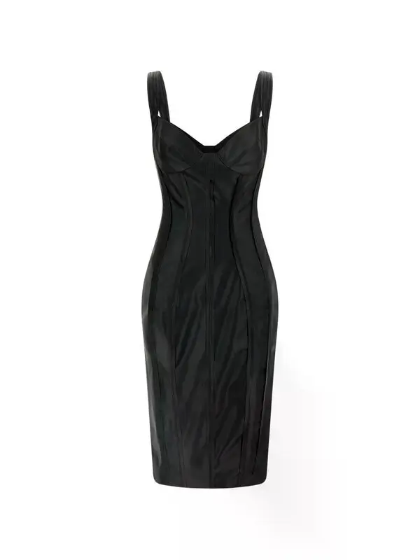 Elisabetta Franchi Sleeveless Midi Dress - Black