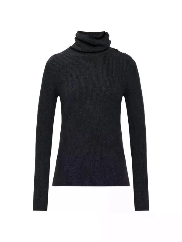 LISA YANG Button Roll-neck Sweater