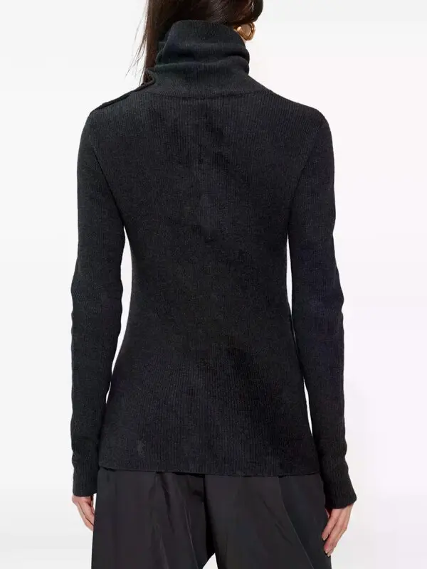 LISA YANG Button Roll-neck Sweater