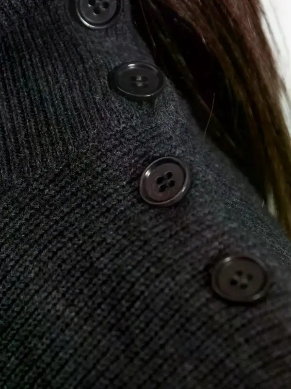 LISA YANG Button Roll-neck Sweater