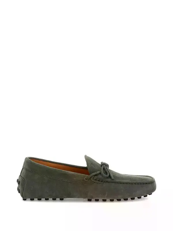 TOD'S Topstitching Tie-detail Flat Shoes