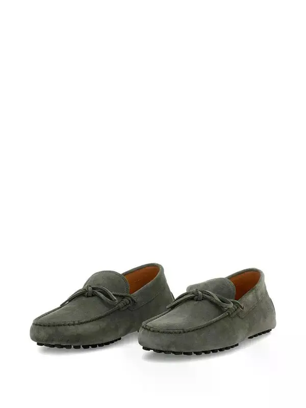 TOD'S Topstitching Tie-detail Flat Shoes