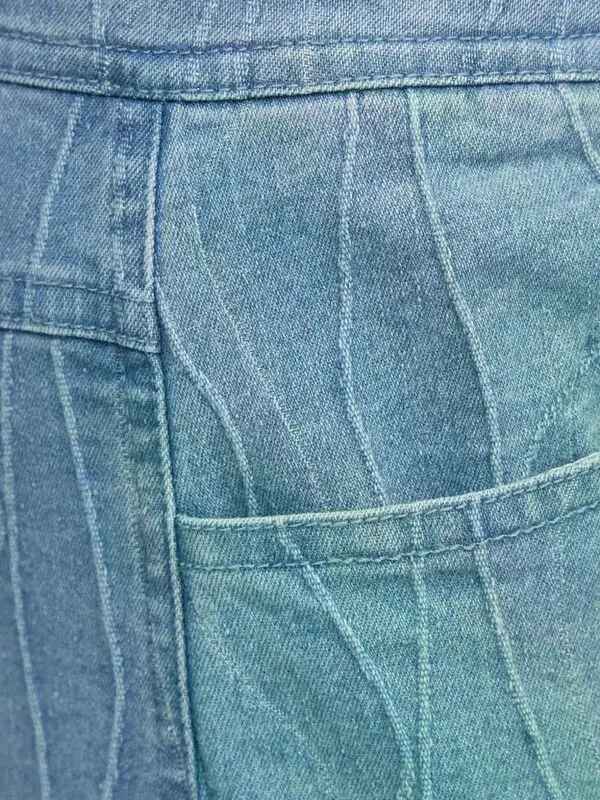 RÉSUMÉ Textured Denim Wide Leg Jeans