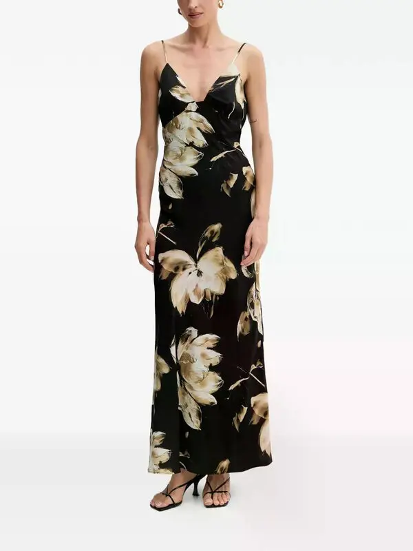 Bardot Floral-print Maxi Dress - Black