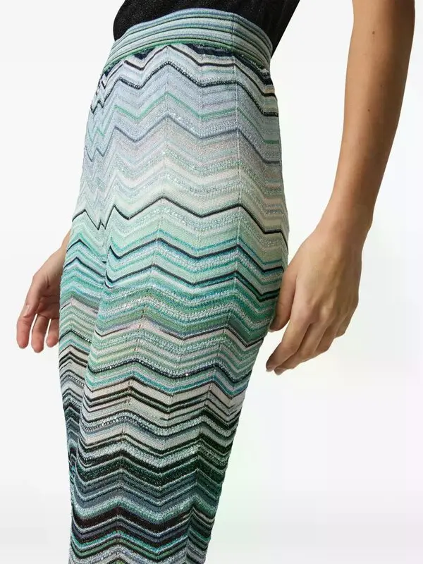 Missoni Chevron-pattern Wide Leg Trousers