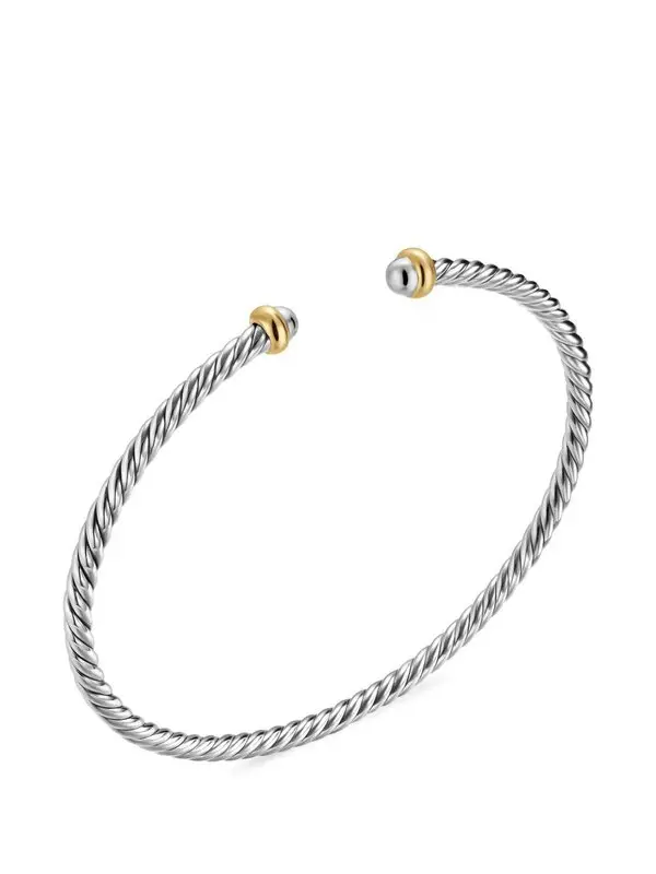 David Yurman 14kt Yellow Gold And -tone Cable Flex Bracelet