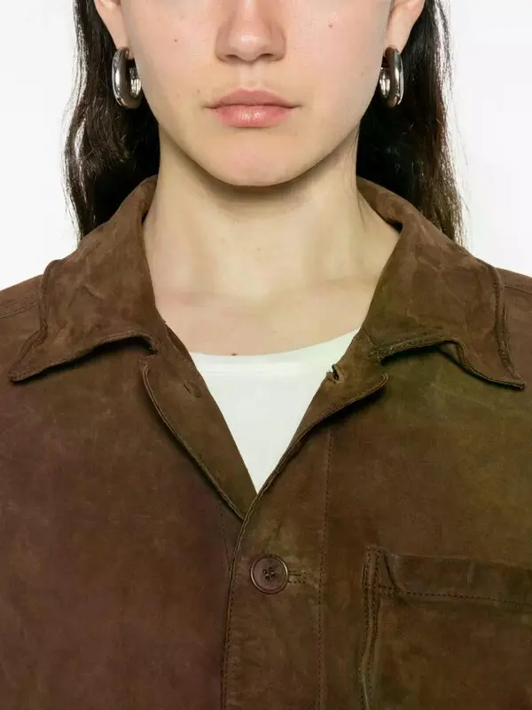 P.a.r.o.s.h Long-sleeve Suede Jacket