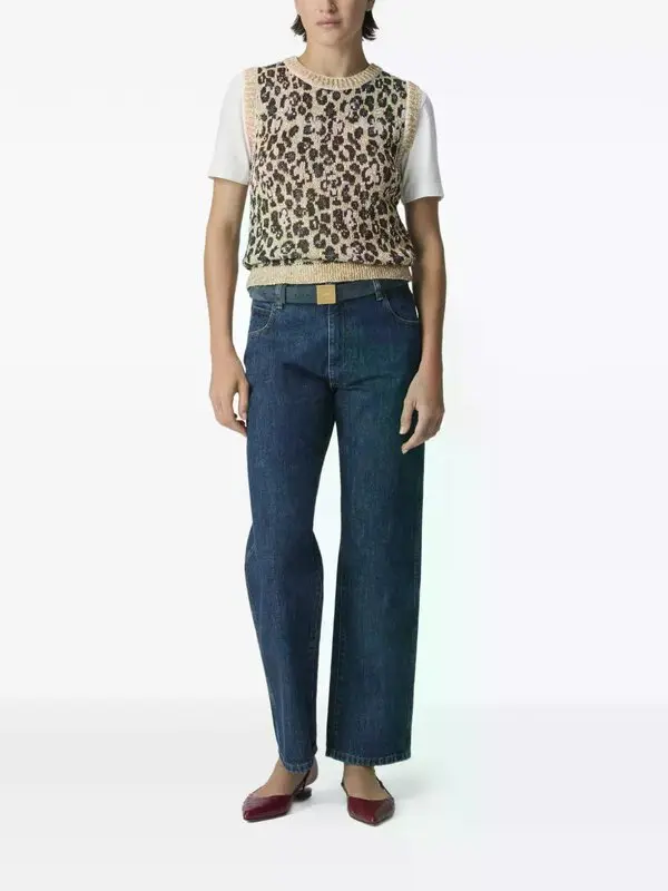 Missoni Sleeveless Knitted Vest With Animal Print