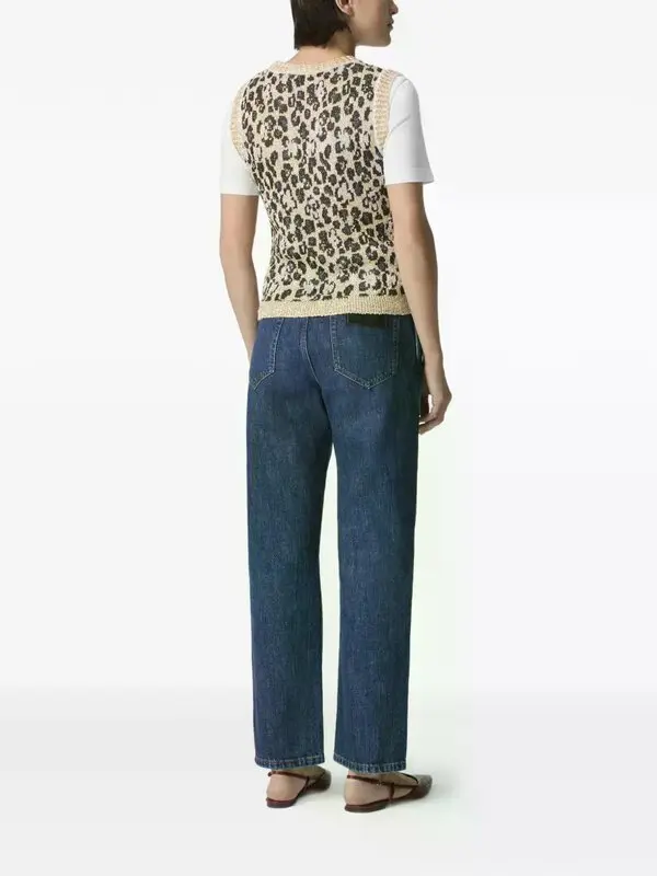 Missoni Sleeveless Knitted Vest With Animal Print