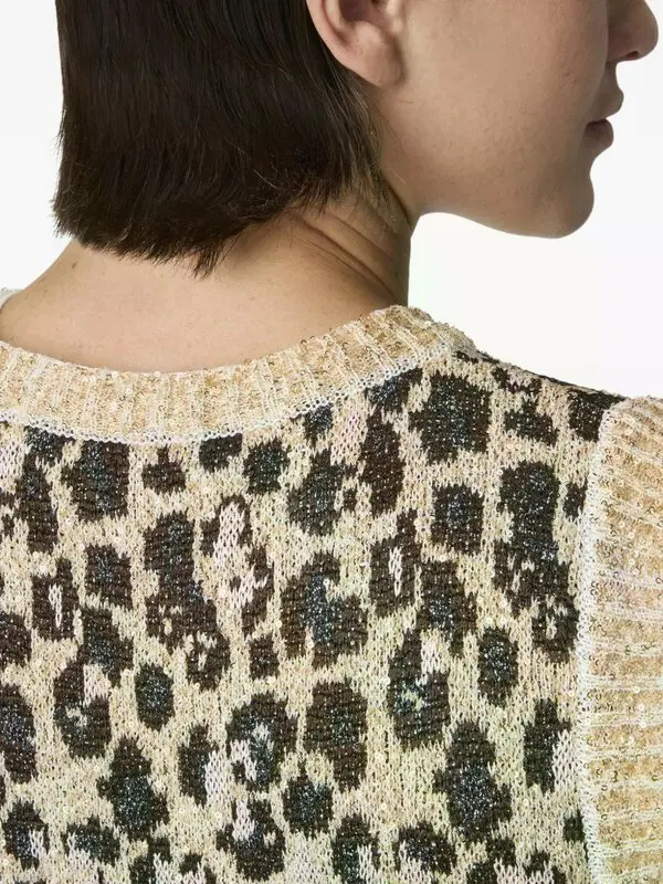 Missoni Sleeveless Knitted Vest With Animal Print