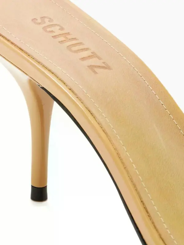 Schutz 75mm Elodie Stiletto Heeled Mules - Neutrals