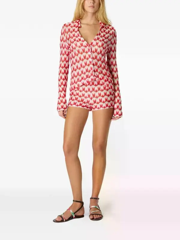 Missoni Raschel Knit Beach Shorts - Red