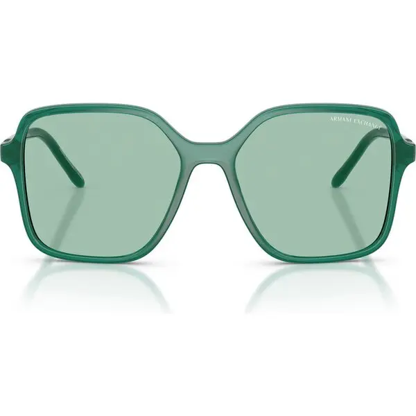 Armani Exchange 53mm Butterfly Sunglasses - Shiny Opal Teal/green