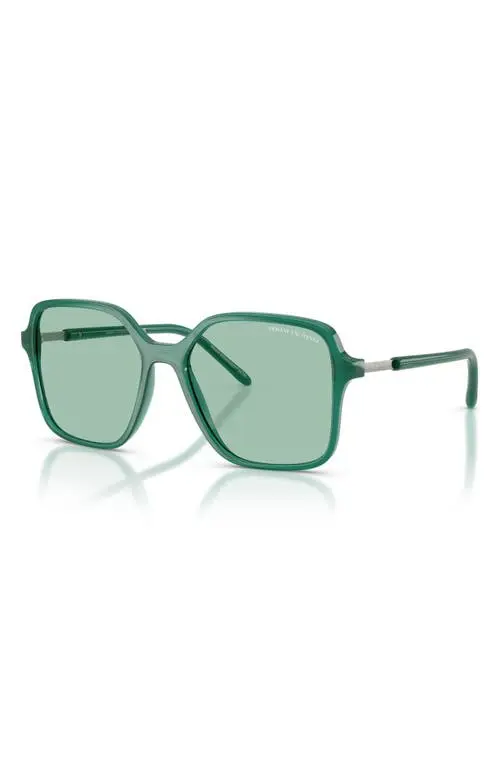 Armani Exchange 53mm Butterfly Sunglasses - Shiny Opal Teal/green