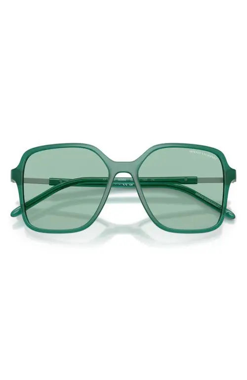 Armani Exchange 53mm Butterfly Sunglasses - Shiny Opal Teal/green