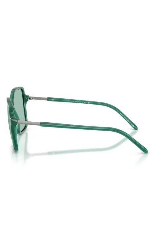 Armani Exchange 53mm Butterfly Sunglasses - Shiny Opal Teal/green