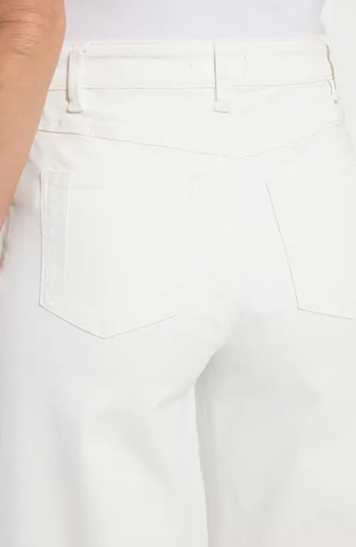 Lyssé Iris Flat Front Wide Leg Jeans - Ecru White