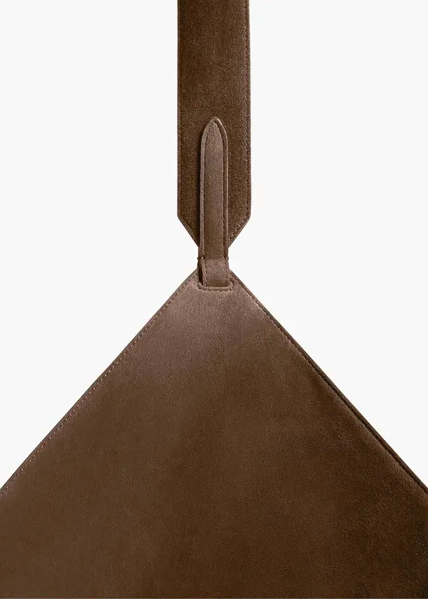 Khaite Small Lotus Suede Tote - Cedar