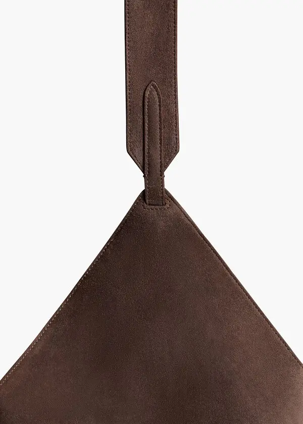 Khaite Small Lotus Suede Tote - Cedar