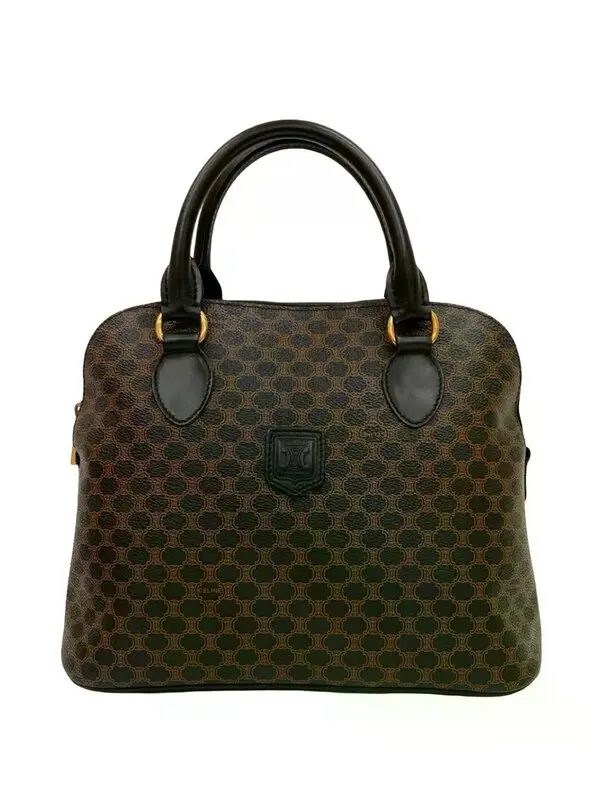 Celine 1998 Macadam Coated Canvas Dome Handbag