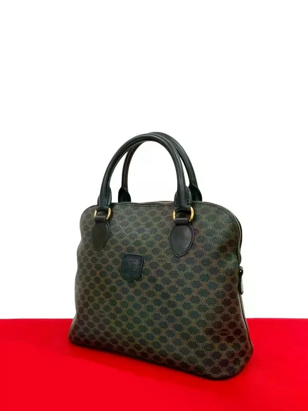 Celine 1998 Macadam Coated Canvas Dome Handbag