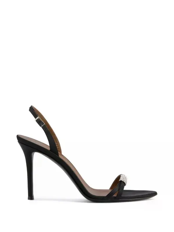 GIUSEPPE ZANOTTI Lena Rhinestone Embellished Sandals - Black