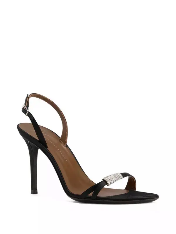 GIUSEPPE ZANOTTI Lena Rhinestone Embellished Sandals - Black