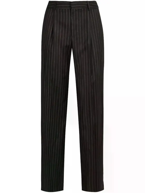 PT TORINO Pleated Striped Trousers