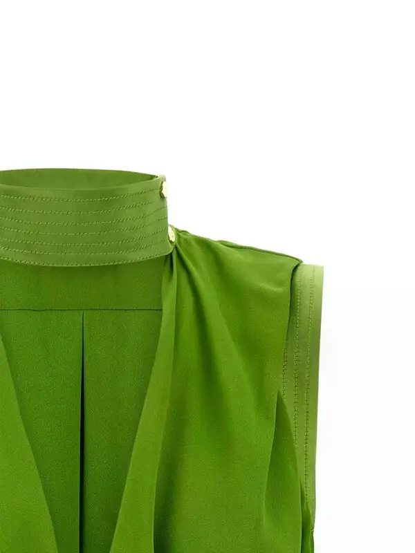 Elisabetta Franchi Sleeveless Draped Top - Green