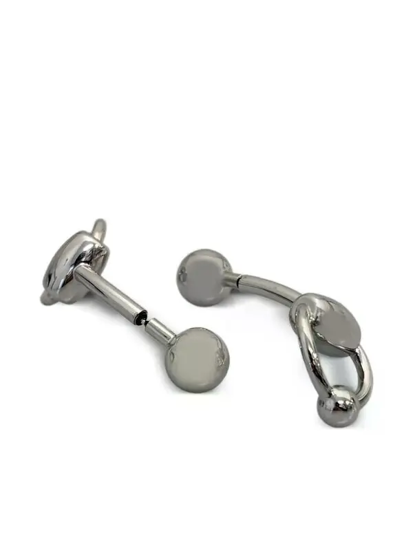 JEAN PAUL GAULTIER Equestrian Stud Earrings - Silver