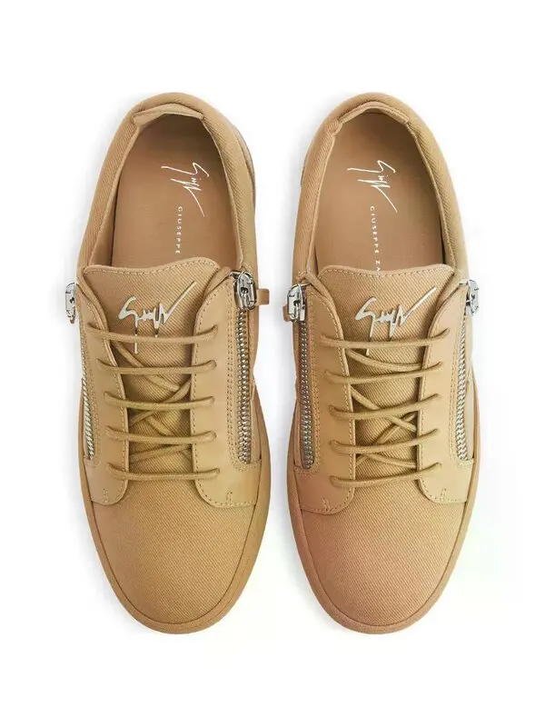 GIUSEPPE ZANOTTI Frankie Zip-fastening Sneakers - Neutrals