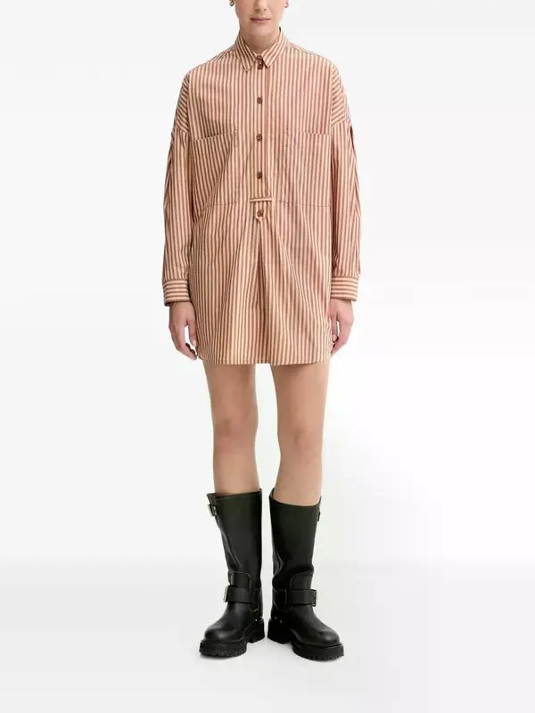 SESSUN Striped Mini Shirt Dress