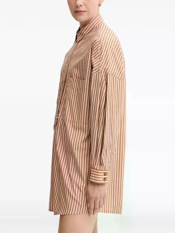 SESSUN Striped Mini Shirt Dress