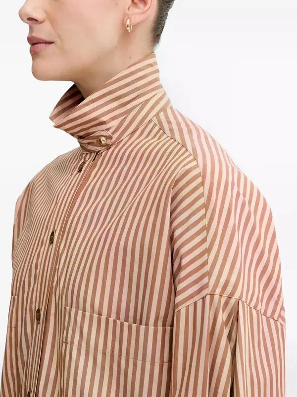 SESSUN Striped Mini Shirt Dress