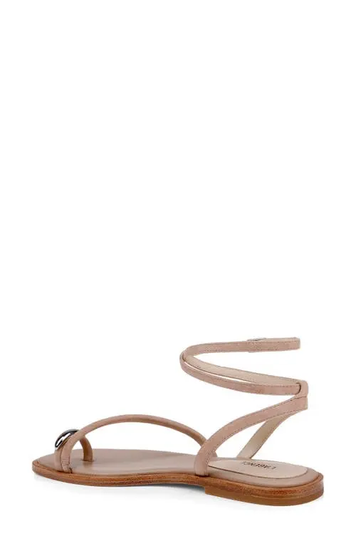 L'Agence Mariana Ankle Strap Sandal - Cappuccino Suede