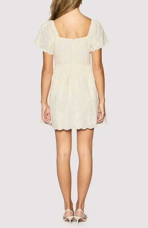 LOST + WANDER Embroidered Fit-and-flare Mini Dress