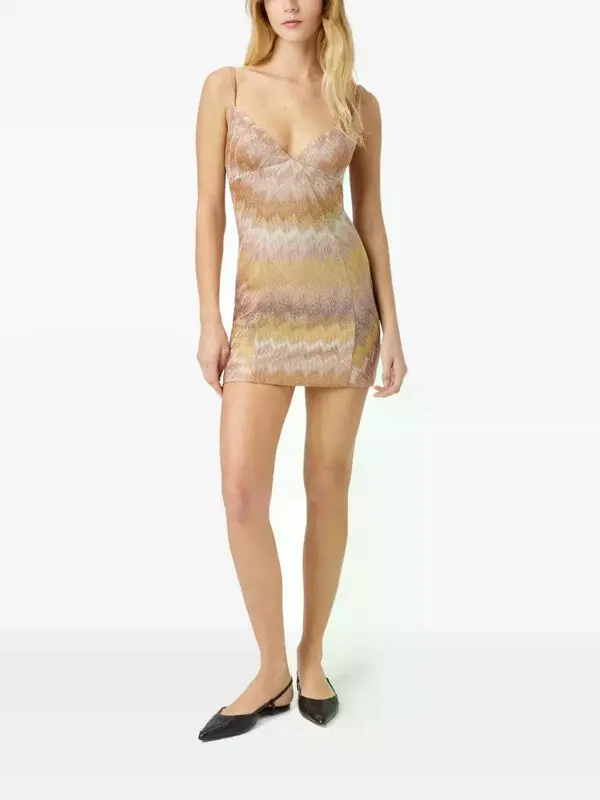 Missoni Chevron-pattern Mini Dress - Neutrals