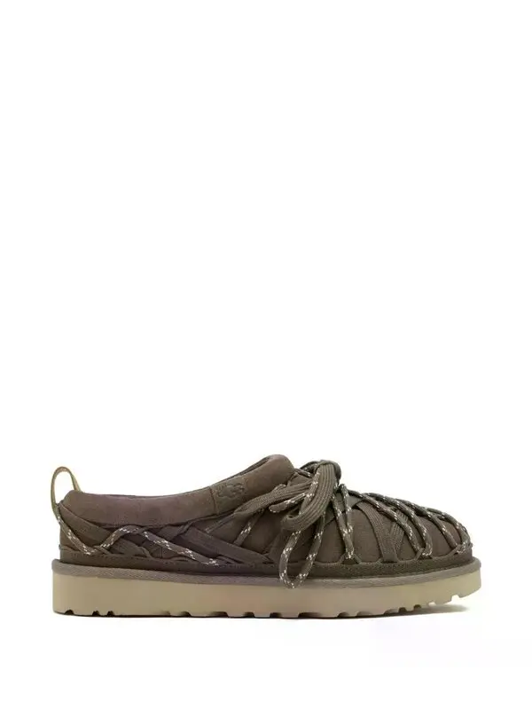 UGG Woven Lace-up Platform Sandals - Green