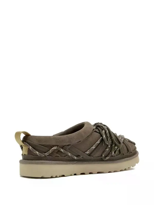 UGG Woven Lace-up Platform Sandals - Green