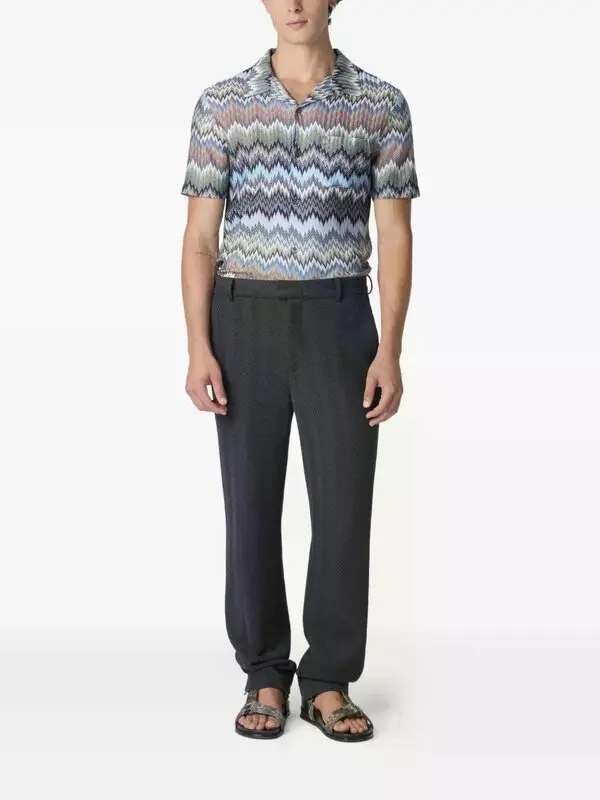 Missoni Zigzag-patterned Trousers - Blue