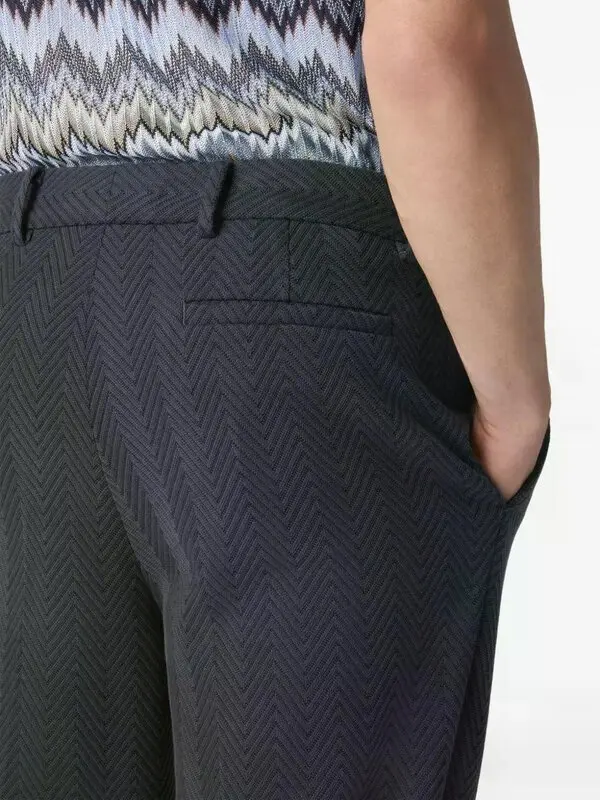 Missoni Zigzag-patterned Trousers - Blue