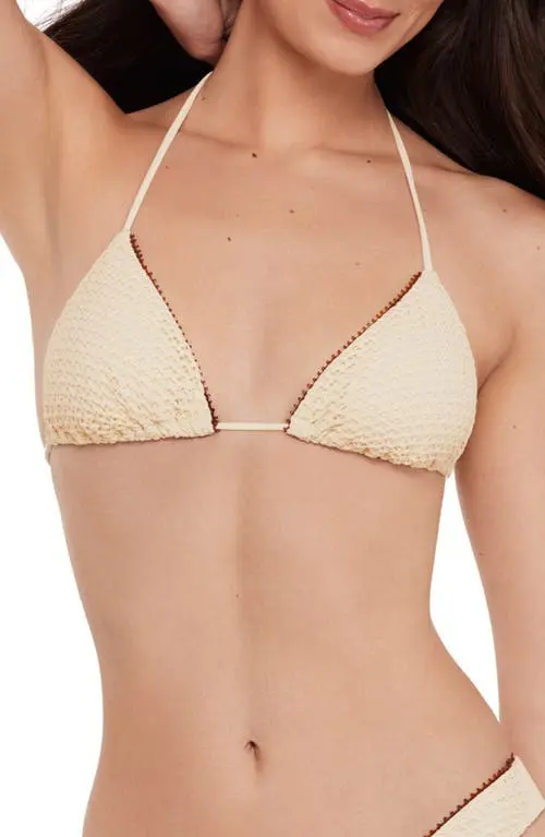Steve Madden Triangle Bikini Top - Pearl